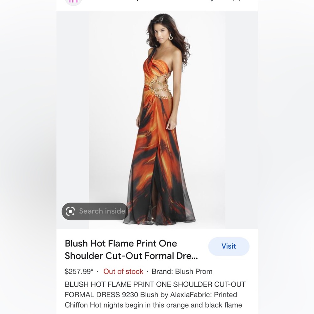 Gorgeous Black And Orange Prom Dress - Gem